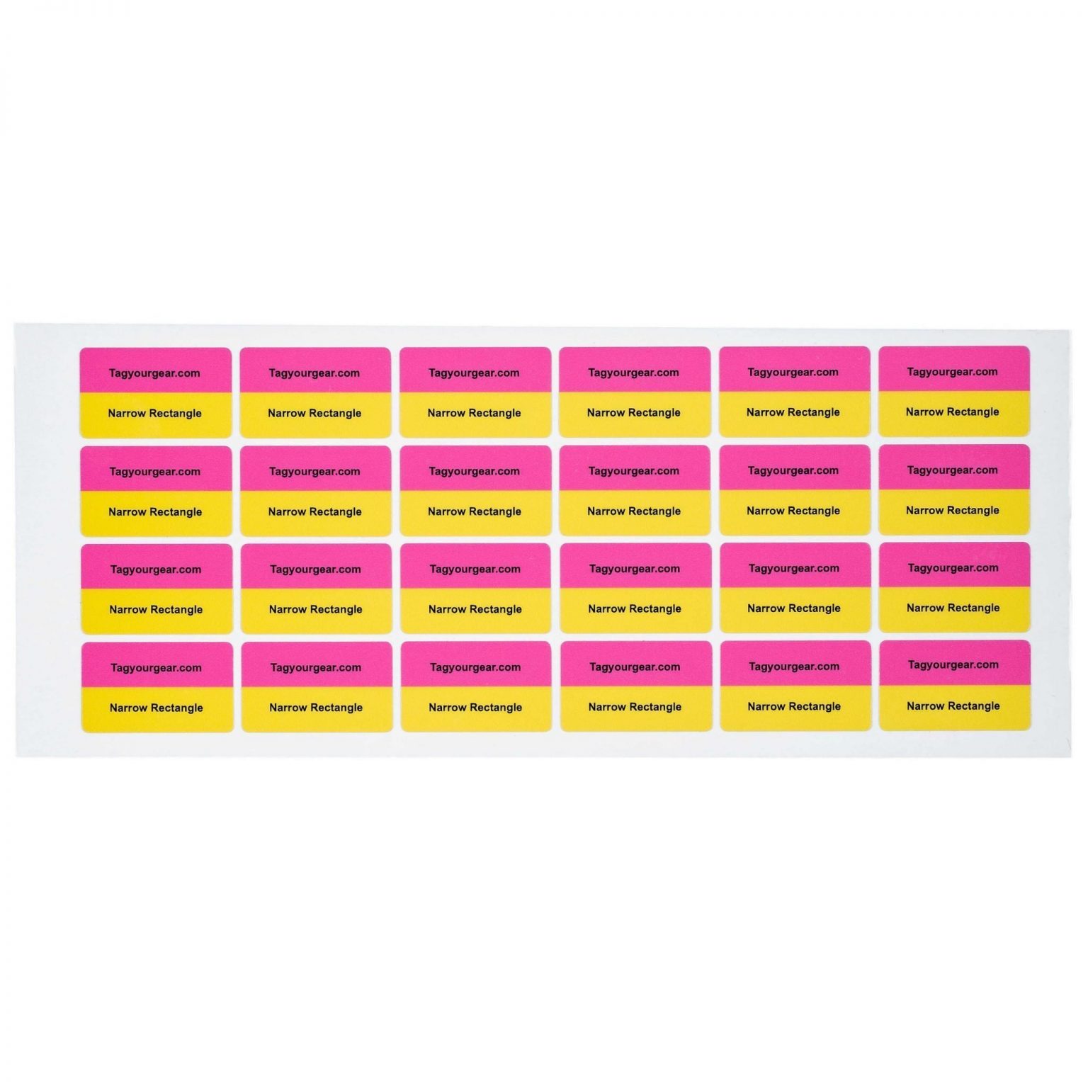 Wide Rectangle Two Stripe 21 Label Pack – TagYourGear